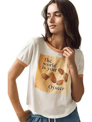 Sundry Boxy Ringer T-shirt - White