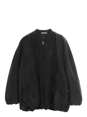 Valentino Garavani 2000s Silk Bomber Jacket - Black