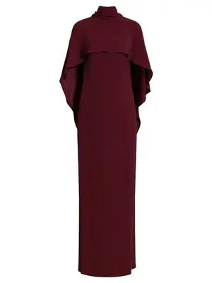 Alberta Ferretti High-neck Maxi Dress - Red