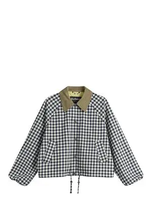 Barbour Ovingham Casual Jacket - Gingham Navy/neutral
