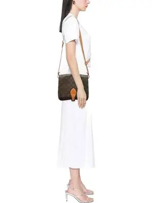 LOUIS VUITTON Monogram Cartouchiere Gm Crossbody Bag - Brown