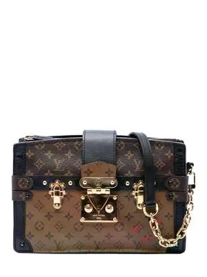 LOUIS VUITTON Monogram Reverse Trunk Clutch Crossbody Bag - Brown