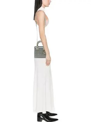Dior Patent Cannage Lady Satchel - Grey