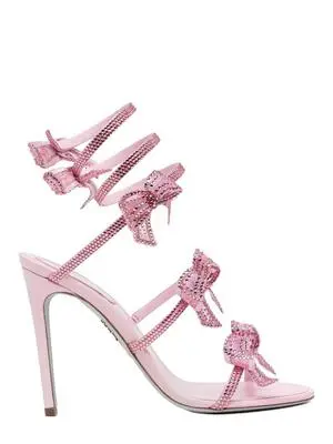 Rene Caovilla René Caovilla 100mm Crystal-Embellished Sandals Pink