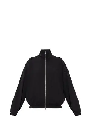 ADIDAS ORIGINALS Zip-up Stand Collar Sweatshirt With Sporty Stripes - Black