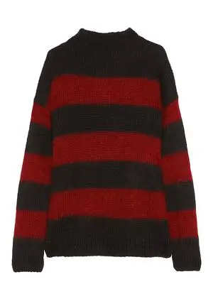 R13 Nancy Striped Mohair-blend Sweater - Red