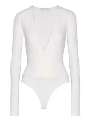 PROTAGONIST PROTAGONIST Wrap Effect Wool-Blend Jersey Bodysuit