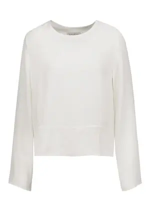 SANDRO Sandro Cutout Jacquard Top With Bow Detail