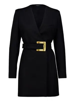 Balmain Mini Belted Dress - Black