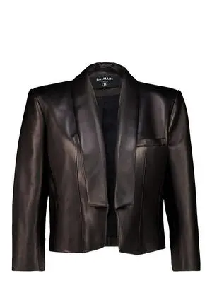 Balmain Lambskin Spencer Jacket - Black