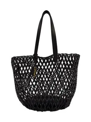 Saint Laurent Saint Laurent Panier Soup Calfskin Shoulder Bag Black