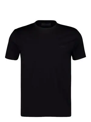 Prada Short-sleeved Cotton Pullover - Black