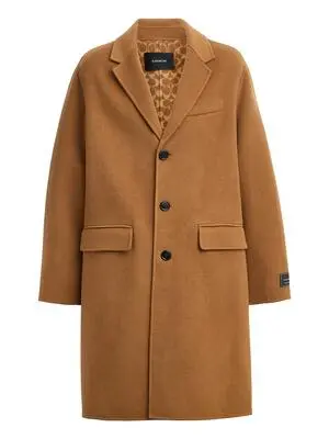 COACH OUTLET Coach Double Faced Wool Blend Coat - Camel