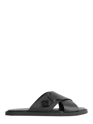 Fendi Squared Ff Slides - Black