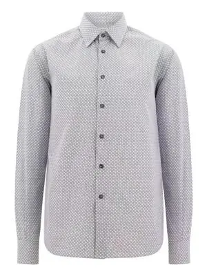 FERRAGAMO Micro-patterned Shirt - White