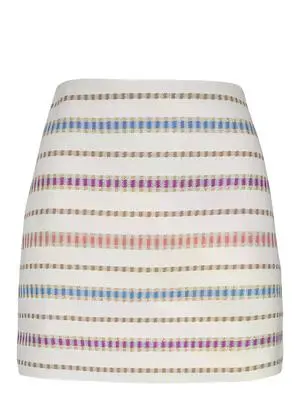 Veronica Beard Striped Tweed Skirt - Neutrals