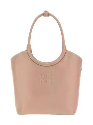 Miu Miu Ivy Embossed Shoulder Bag - Neutrals