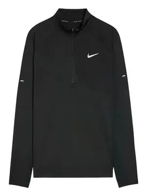 Nike Half-zip Raglan-sleeve T-shirt - Black
