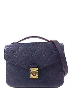 LOUIS VUITTON Louis Vuitton Monogram Empreinte Pochette Metis Shoulder Bag Blue