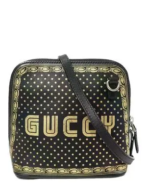 Gucci Mini Sega Star-print Calfskin Shoulder Bag - Black
