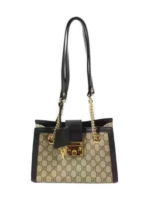 Gucci Gg Padlock Chain Shoulder Bag - Neutrals