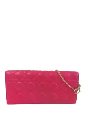 Dior Cannage Chain Shoulder Bag - Pink