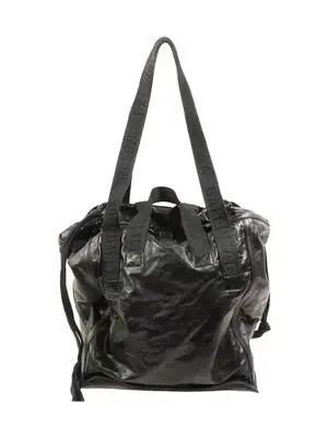 Balenciaga Logo-strap Leather Tote Bag - Black