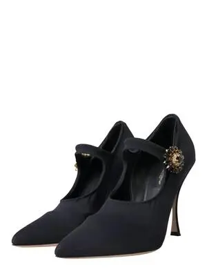 Dolce & Gabbana Mary Jane Crystal-embellished Pumps - Black