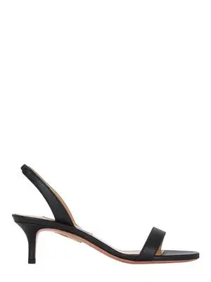 AQUAZZURA Open Toe Slingback Sandals - Black