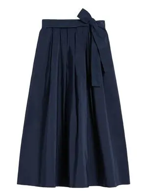 Max Mara Midi Taffeta Skirt - Blue