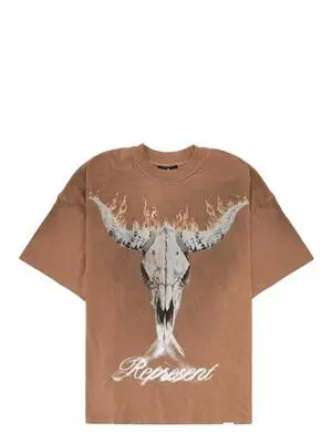 REPRESENT Graphic Oversized T-shirt - Brown