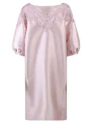 Alberta Ferretti Lace Detail Dress - Pink