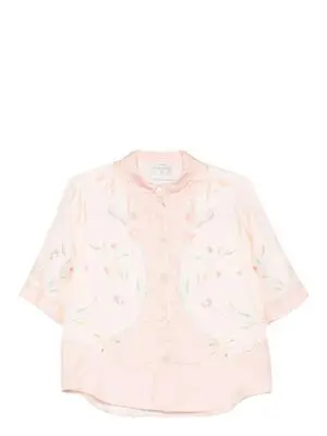 FORTE_FORTE Floral Print Silk Shirt - White