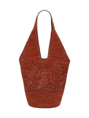 ANINE BING Raffia Handbag - Red