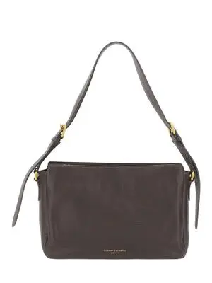 GIANNI CHIARINI Laura Shoulder Bag With Magnetic Closure And Zippered Compartments - Black
