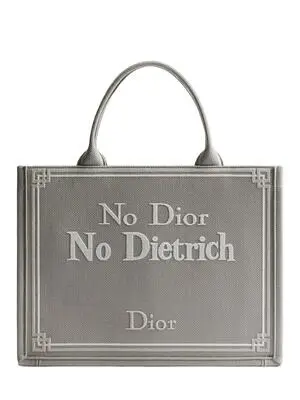 Dior Medium Book Tote With Strap - Gray