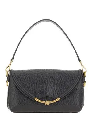 GIANNI CHIARINI Bea Shoulder Bag With Flap And Top Handle - Black