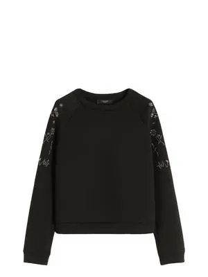 Max Mara Embellished Crewneck Sweatshirt - Black