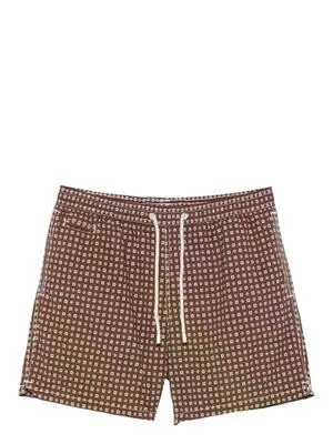 MC2 SAINT BARTH Micro Stretch Swim Shorts - Brown