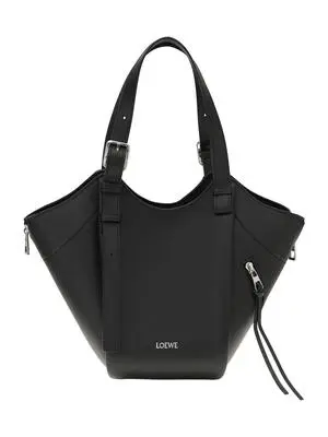Loewe Hammock Flip Leather Handbag - Black