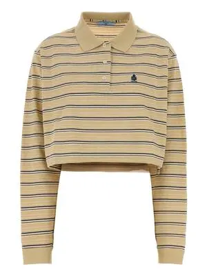 Prada Embroidered Piquet Polo Shirt - Multicolor