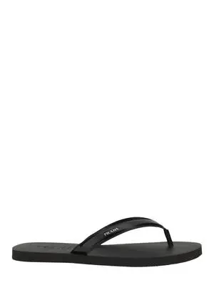 Prada Leather Thong Sandals - Black