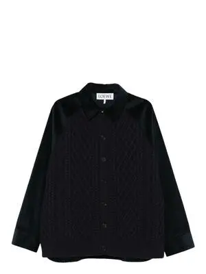 Loewe Loewe Men Knitted Cotton Overshirt Multicolor