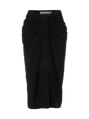 Valentino Garavani Suede Skirt - Black
