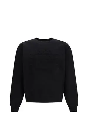 Gucci Cotton Sweatshirt With Raised Logo - Black