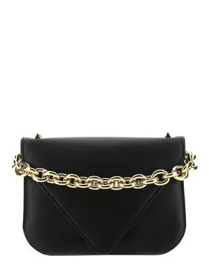 Bottega Veneta Leather Shoulder Bag With Gold Tone Chain - Multicolor