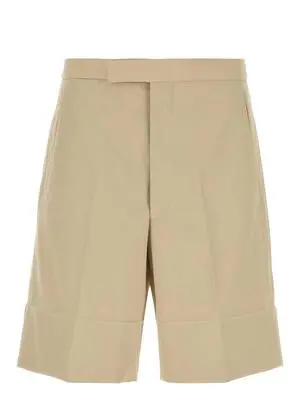 Prada Sand Cotton Bermuda Shorts - Brown