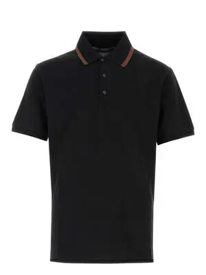 Gucci Piquet Polo Shirt - Black