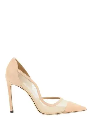 JIMMY CHOO Brigitte Voile And Suede Decollete Pumps - Multicolor
