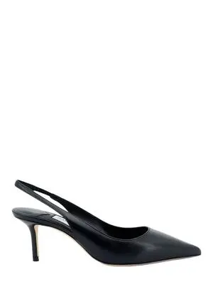 JIMMY CHOO Love 65 Leather Slingback Pumps - Black